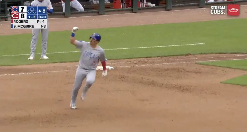 Watch: Reese McGuire Homers TWICE in Cubs Debut